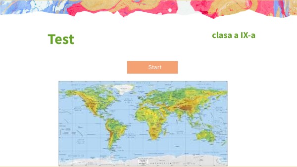 Test final - geografie | Genially