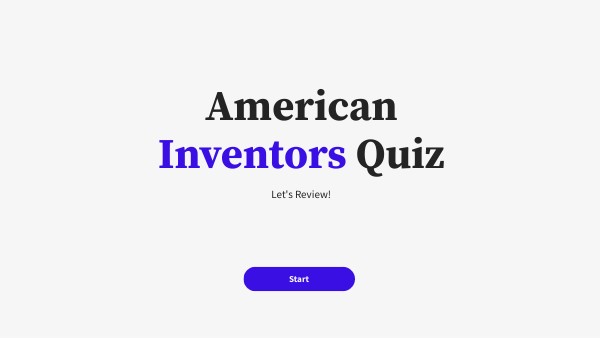 American Inventors Quiz
