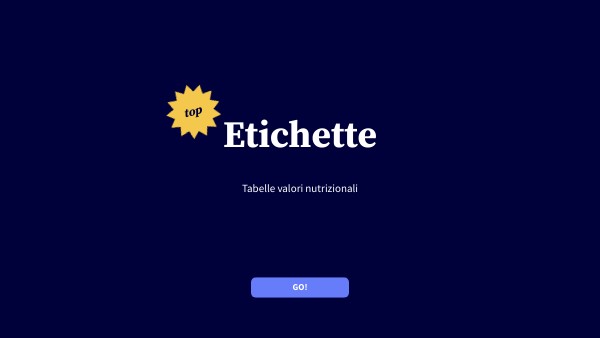 etichette presentazione