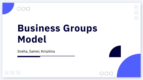 Strategic management - Business groups model