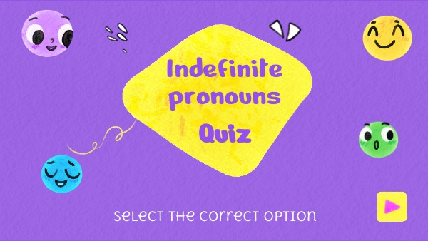 Indefinite Pronouns Quiz | Genially