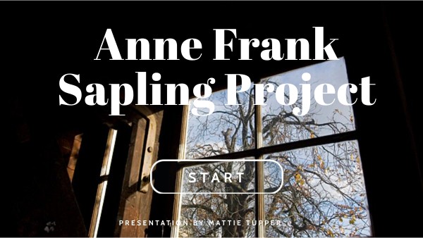 Anne Frank Sapling Project-Tupper