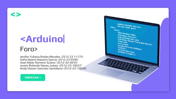 FORO ARDUINO | Genially