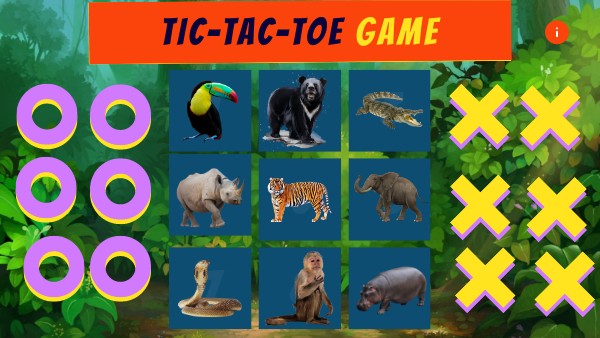 TIC-TAC-TOE GAME - Jungle animals | Genially