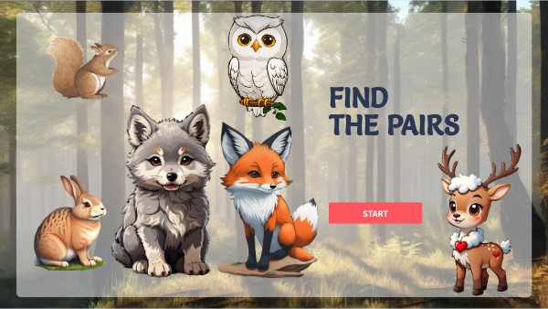 Forest animals - FIND THE PAIRS | Genially