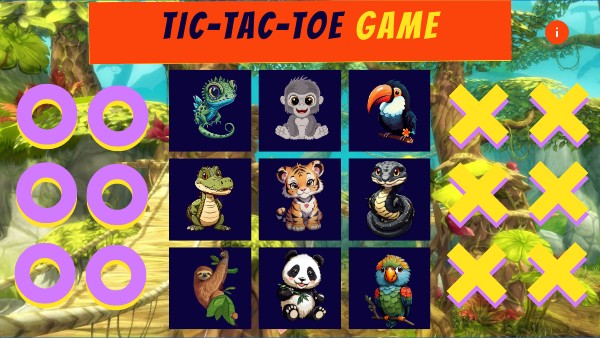 Tic Tac Toe Game - Jungle animals | Genially