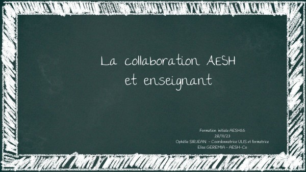 La collaboration AESH-enseignant