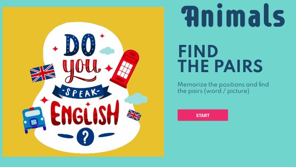 FIND THE PAIRS - ANIMALS