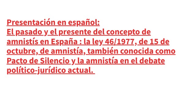 Présentation espagnol | Genially