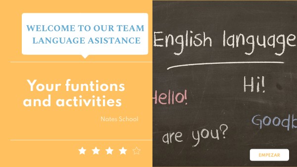 Language assitance welcome plan