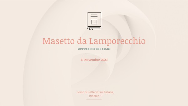 novella Masetto gruppo 3 | Genially