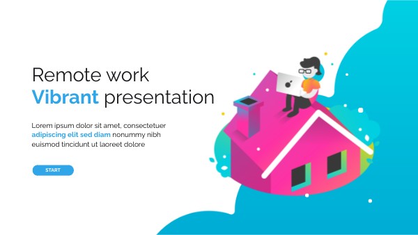 REMOTE WORK VIBRANT PRESENTATION | Genially