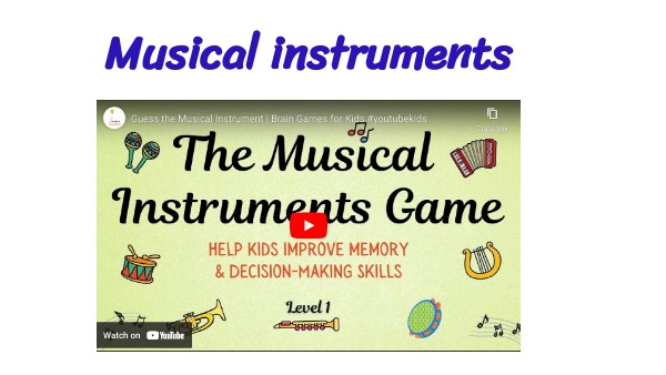 Musical instruments - 3D | Genially