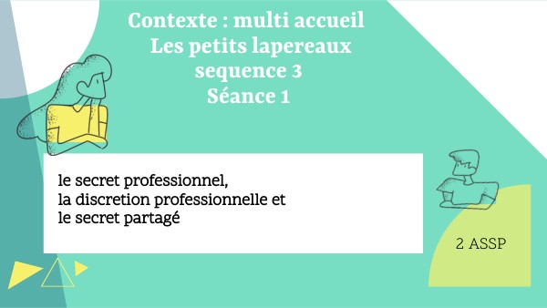 Le secret professionnel, la discretion professionnel et le secret part | Genially