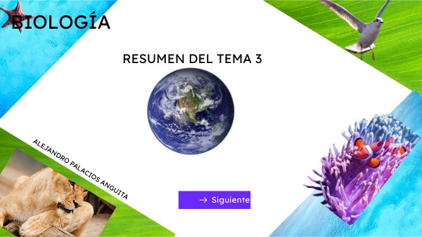 Resumen tema 3 Biología