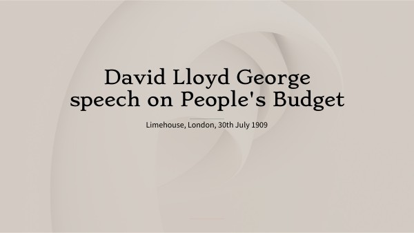 Civilisation People's Budget