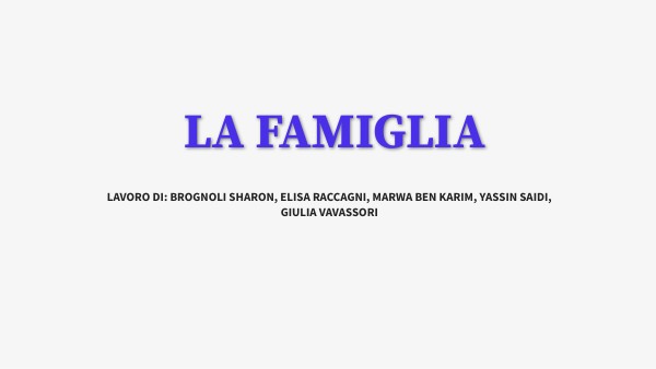 la famiglia presentazione | Genially