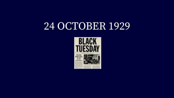 The crisis of 1929