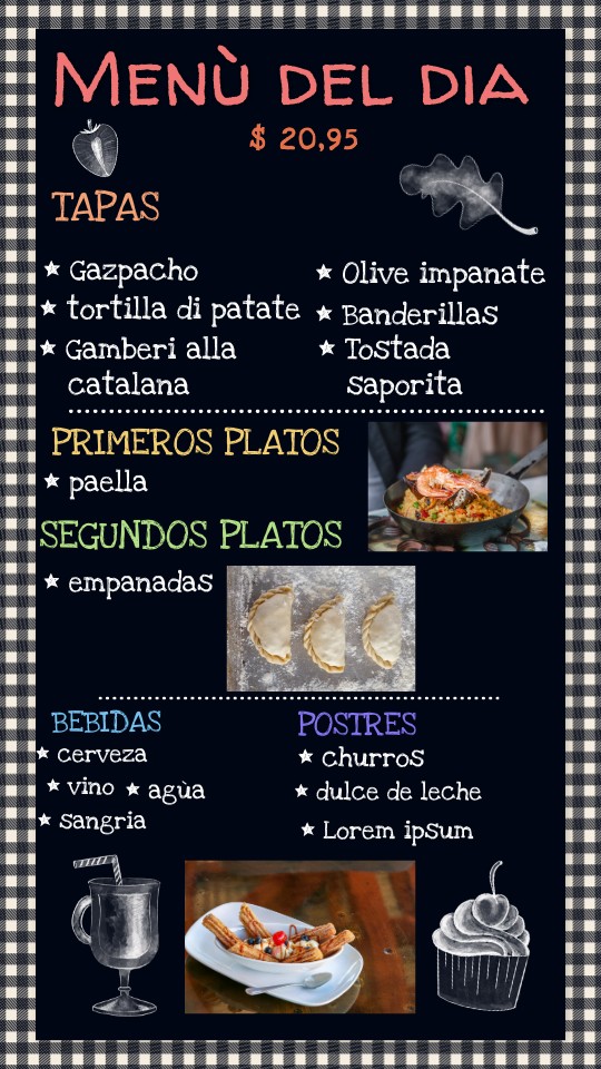 menù spagnolo | Genially