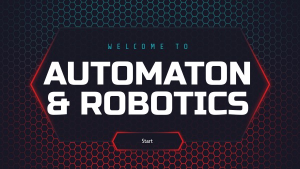 Auto & Robotics Welcome Slides