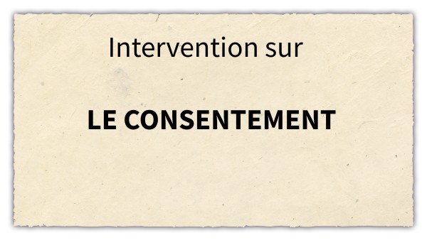 JEU SUR LE CONSENTEMENT | Genially