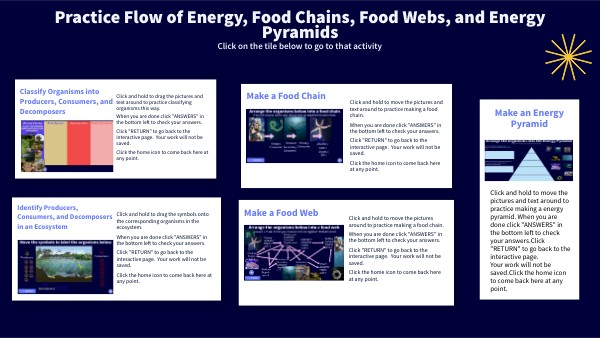 Practice Flow of Energy, Food Chains, and Food Webs