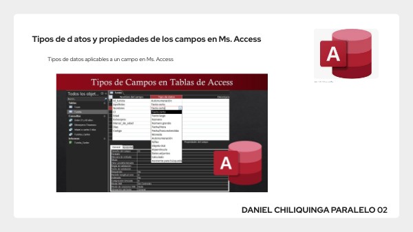 Tarea 03- Ms. Access - Tipo de Datos y Propiedades de los Campos | Genially