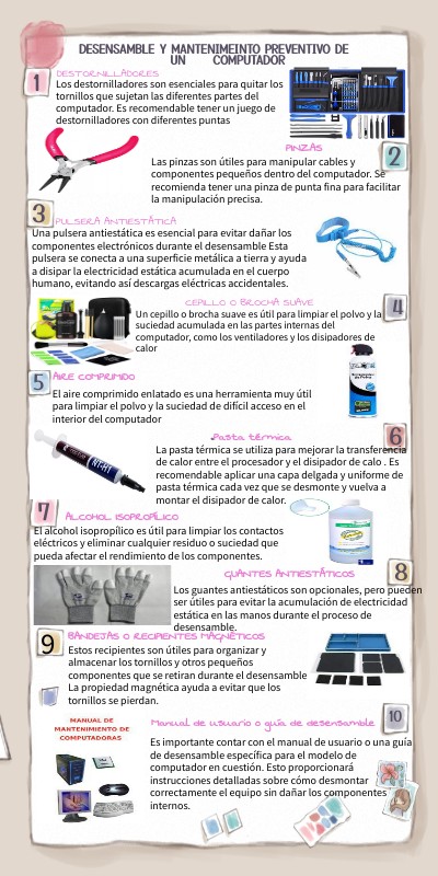 desensamble y mantenimeinto preventivo de UN