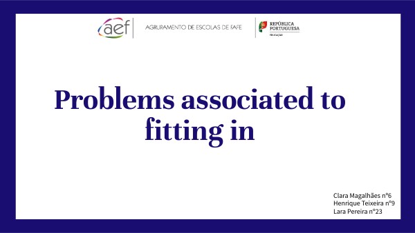 Problems associated to fitting in | Genially