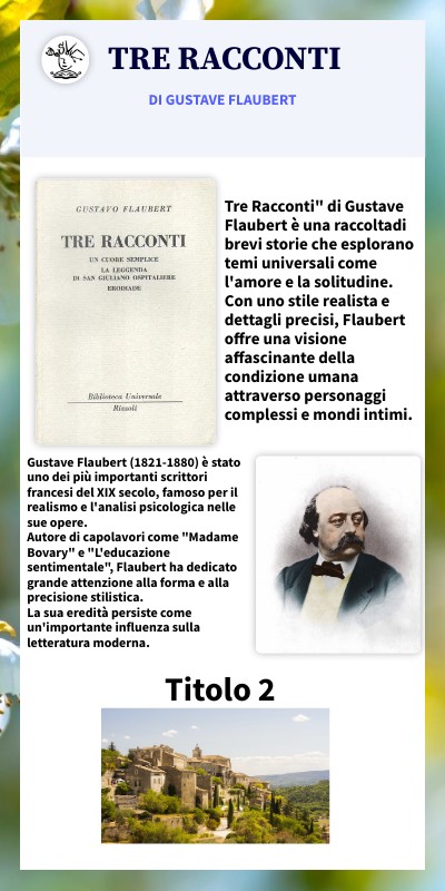 Tre Racconti di Gustave Flaubert