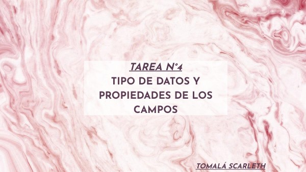 TIPOS DE DATOS Y PROPIEDADES DE CAMPOS | Genially