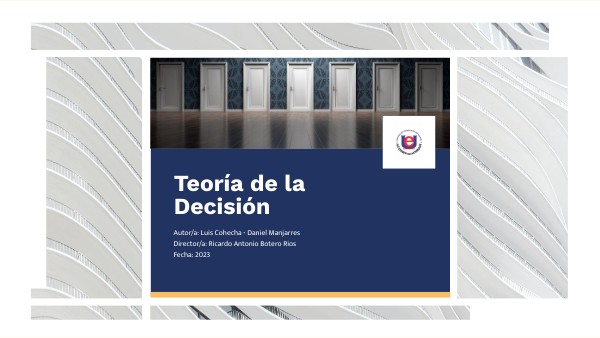 Teoria de la decision | Genially