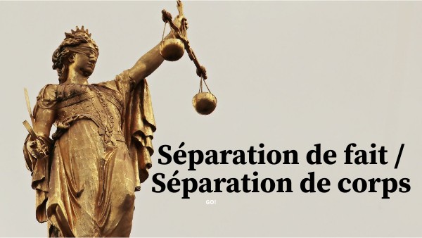 Séparation de fait et de corps