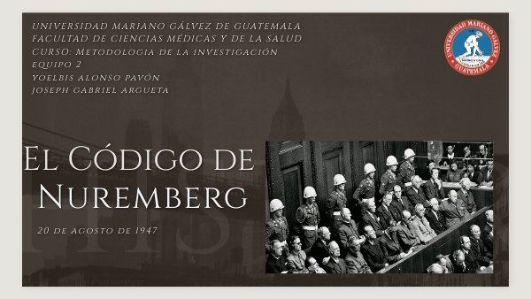 El código de Núremberg | Genially