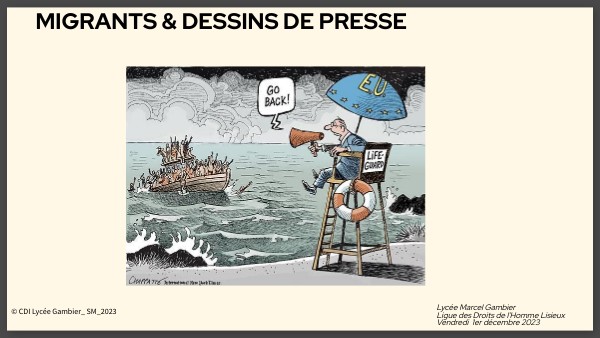 DES MIGRANTS ET DES DESSINS DE PRESSE | Genially