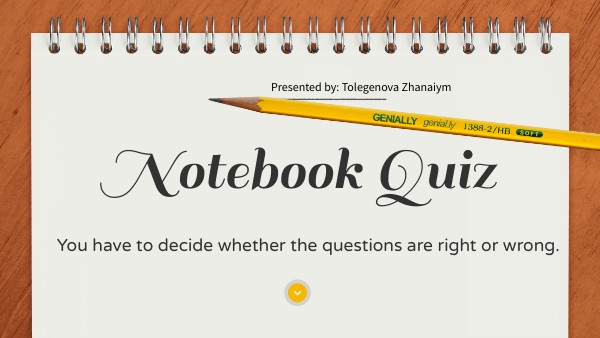 NOTEBOOK QUIZ | Genially