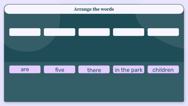 Arrange the words | Genially