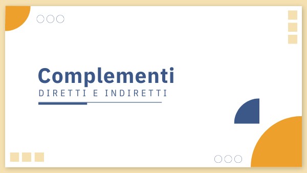 COMPLEMENTI