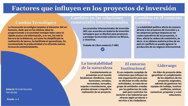 Poster Digital Proyectos de Inversión | Genially