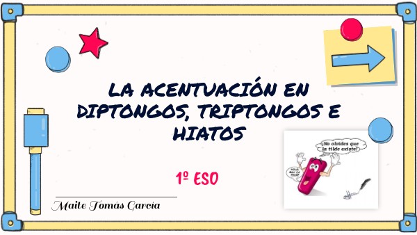 LA ACENTUACIÓN EN DIPTONGOS, TRIPTONGOS E HIATOS 1º ESO | Genially