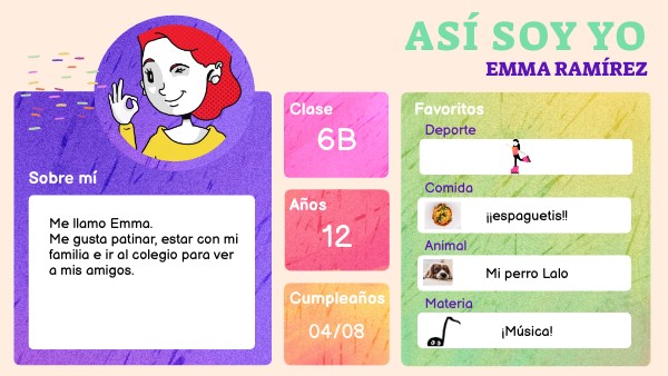 Tarjeta así soy yo | Genially