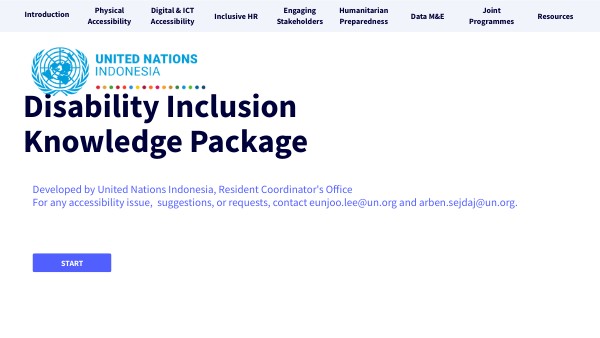 Disability Inclusion Knowledge Package at UN Indonesia | Genially
