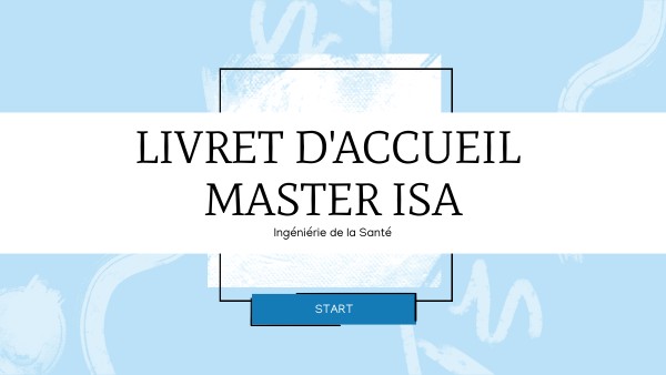 Livret d'accueil Master ISA | Genially