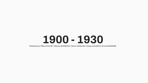 1900- 1930 Mangement | Genially