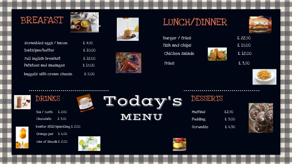 TODAY'S MENU