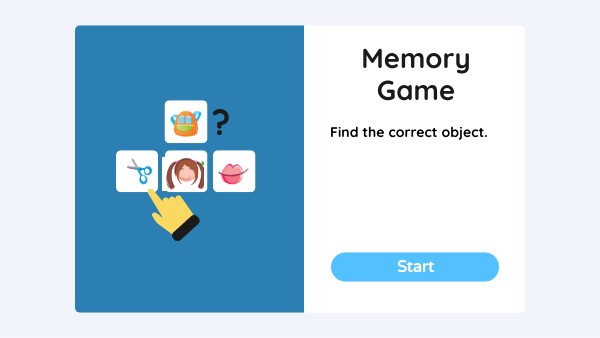 Memory game 1^ - 2^ School objects and body | Genially