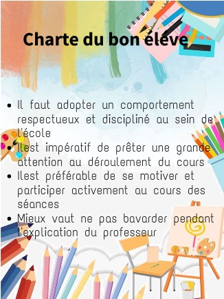 CHARTE DU BON éléve