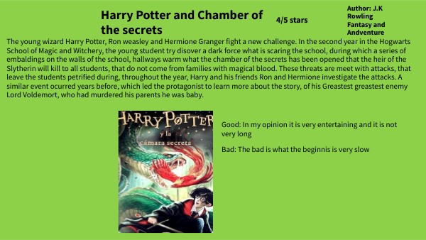 Harry Potter and Chamber of the Secrets | Genially