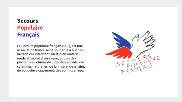 Secours Populaires Français | Genially