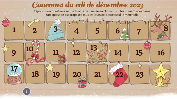 Concours du CDI de décembre 2023 | Genially